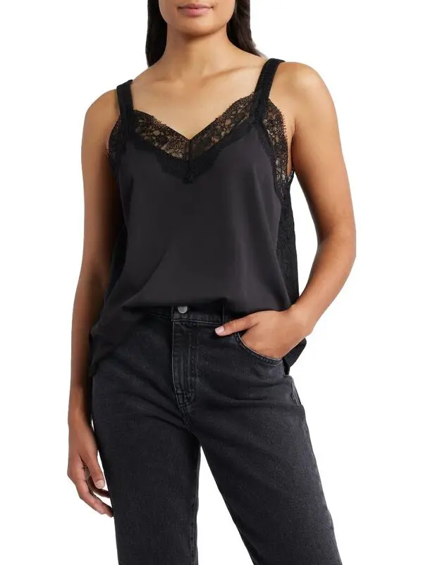 Wit & Wisdom Lace Detail Camisole - Black