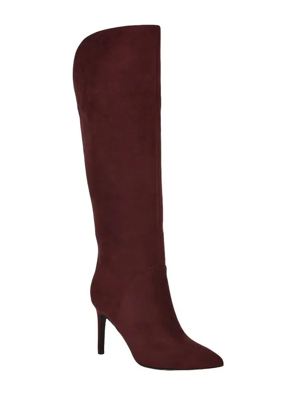 Nine West Razla Pointed Toe Boots - Dark Red