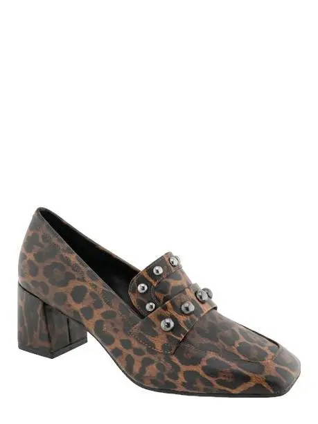 Aerosoles Izzell Square Toe Pumps - Leopard Print Faux Leather