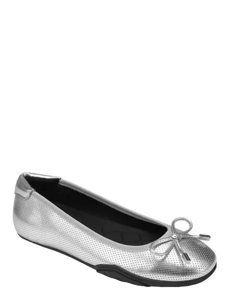 Aerosoles Onyx Ballet Loafer - Silver Perforated