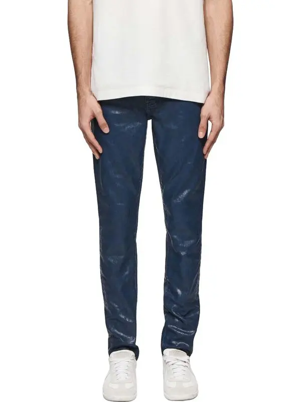 PURPLE BRAND Coated Skinny Jeans - Blue