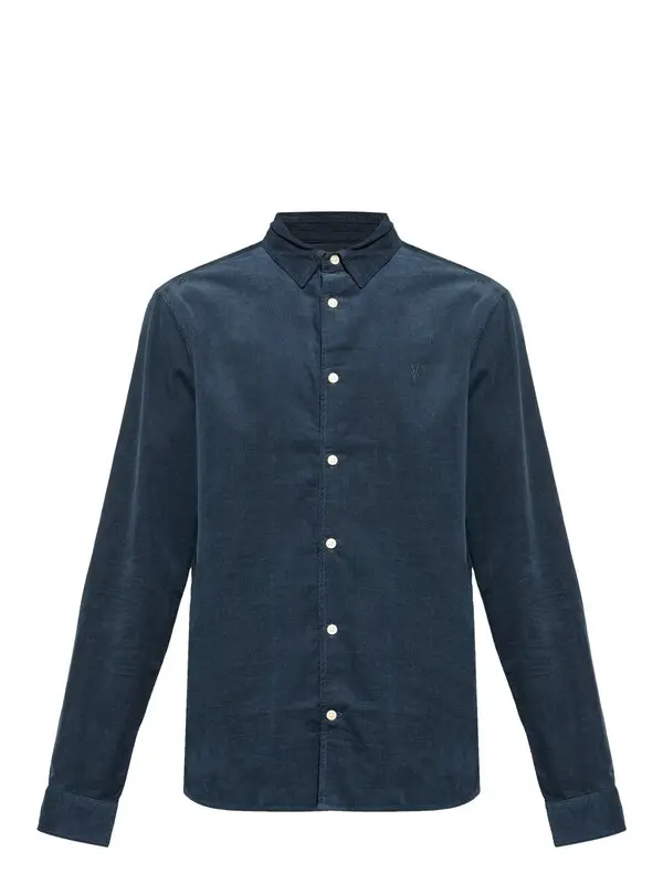ALLSAINTS Birchwood Corduroy Shirt - Blue