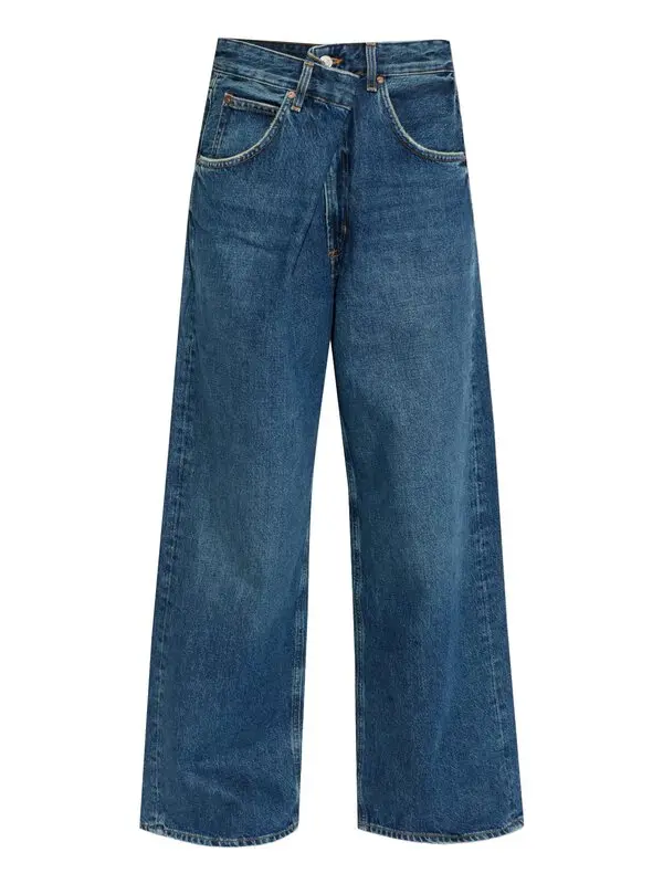 AGOLDE Vana Wide-leg Jeans - Navy Blue