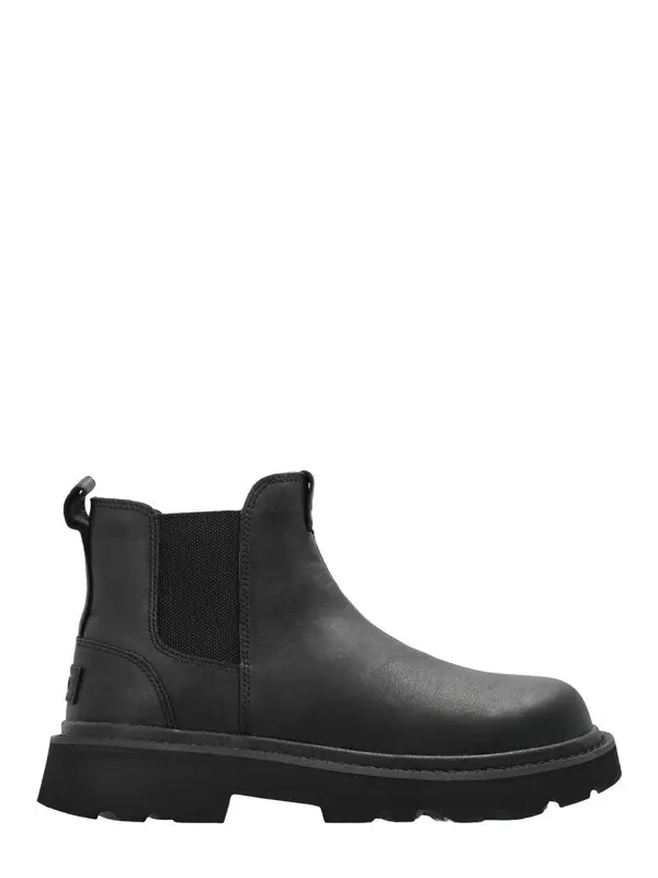 UGG Chelsea Lug Leather Boots - Black