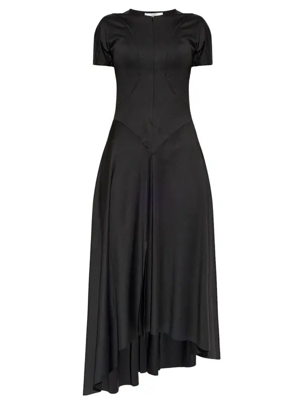 Victoria Beckham Asymmetrical Cut Dress - Black