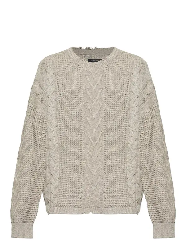 ALLSAINTS Cable Knit Sweater - Grey