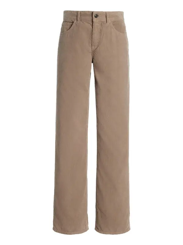 THE ROW Carlyl Cotton Corduroy Pants - Brown