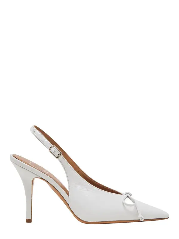 DOLCEVITA Genna Slingback Heels - White Leather