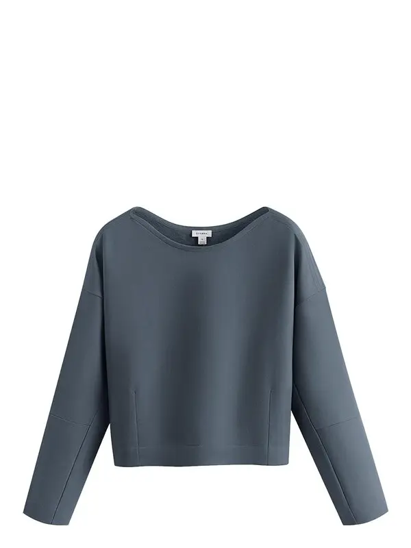 Cuyana Fleece Cinched Top - Storm