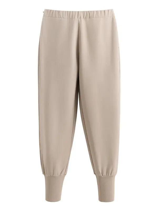 Cuyana Fleece High Rib Sweatpant - Stone