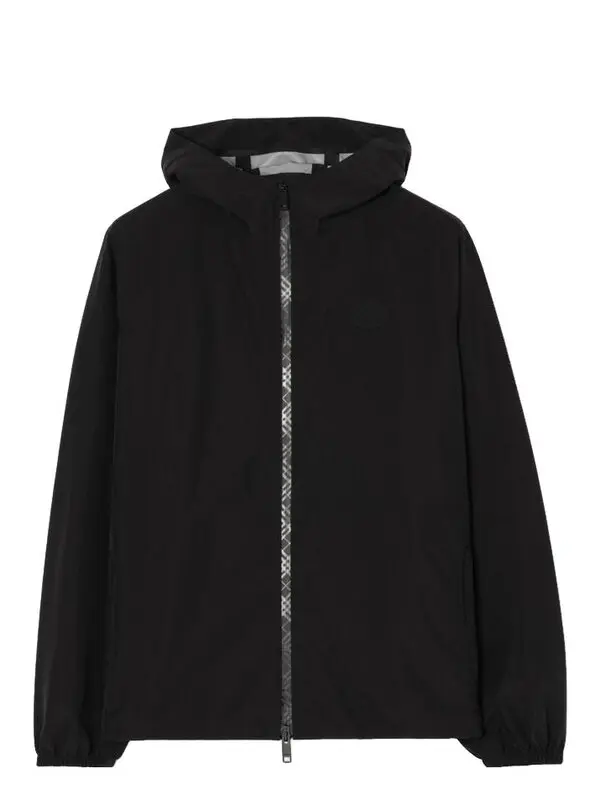 Burberry Nylon Clapton Hooded Jacket - Black