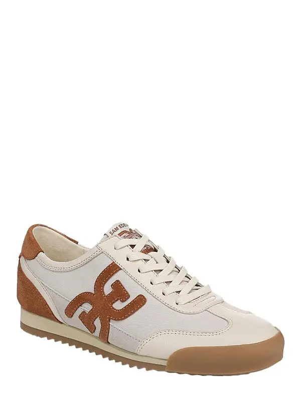 Sam Edelman Ivey Low Top Sneakers - Ivory/brown