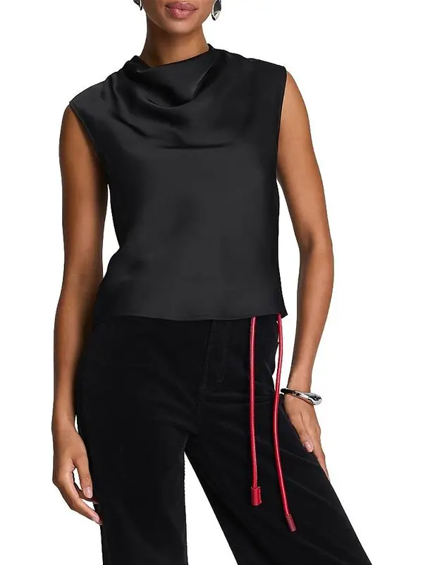Spanx Sleeveless Cowlneck Top - Classic Black