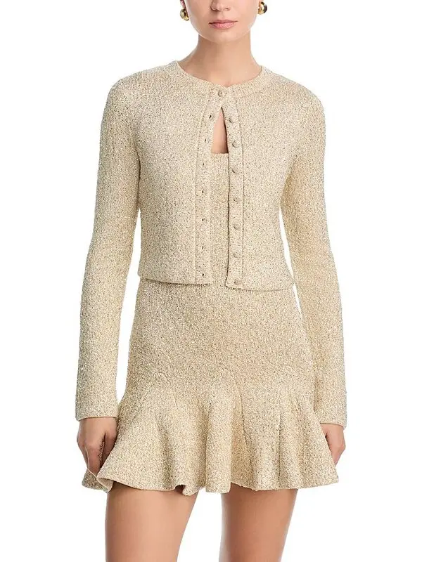 LoveShackFancy Ferra Cardigan - Honey Gold