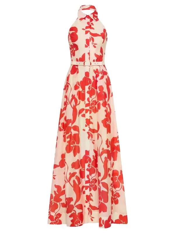 Rebecca Vallance Artemisa Floral-print Maxi Dress - Neutrals