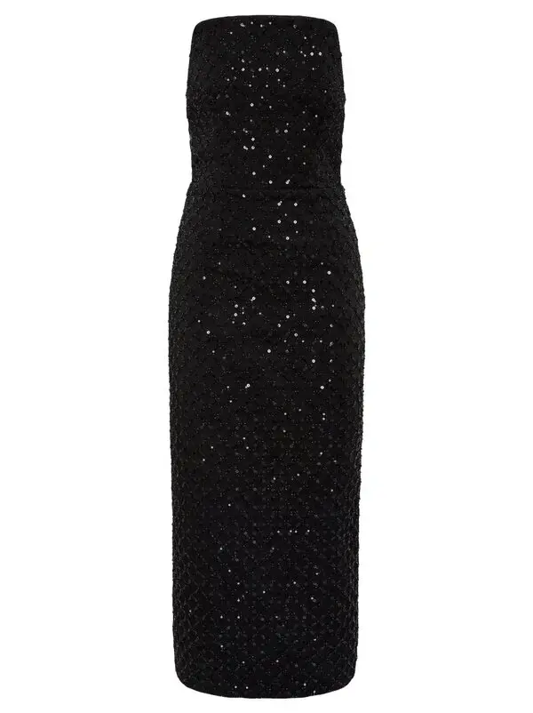 Rebecca Vallance Sequin Neve Midi Dress - Black