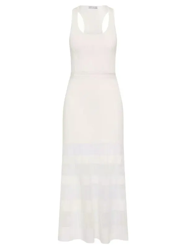 Rebecca Vallance Reign Ribbed Midi Dress - White