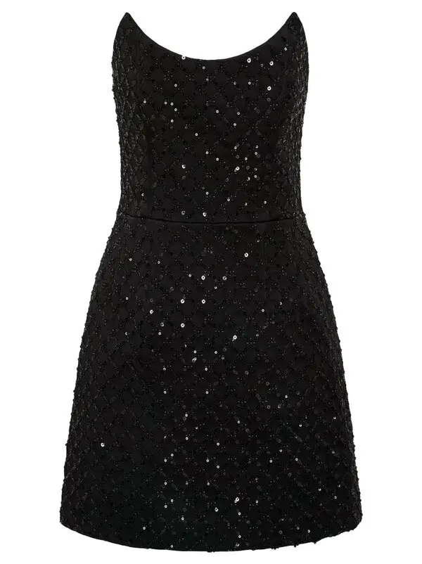 Rebecca Vallance Neve Sequin-embellished Mini Dress - Black