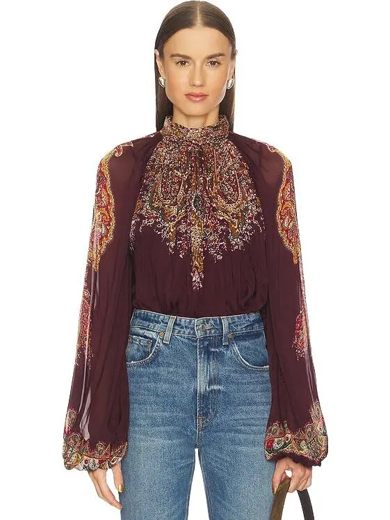 Hemant & Nandita Top - Burgundy