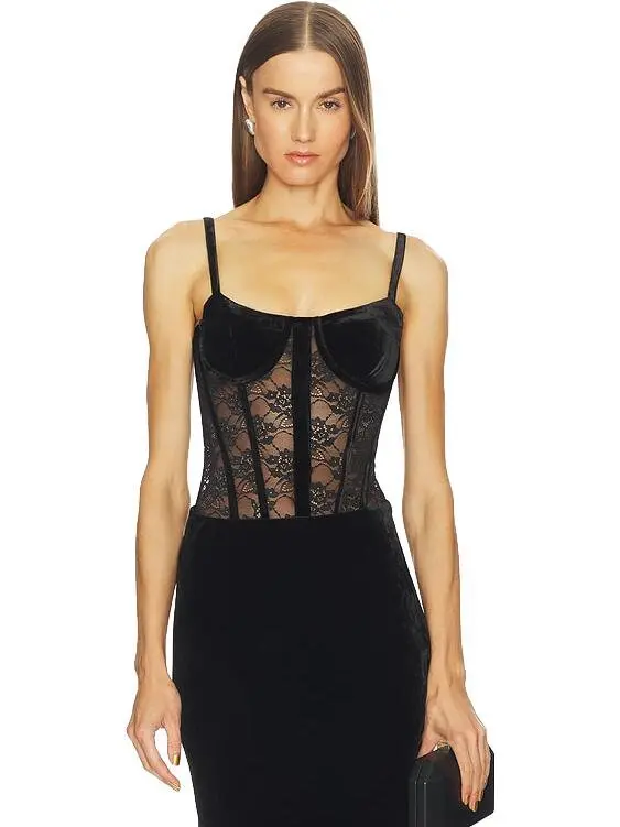 Cami Nyc Valentyna Bodysuit - Black
