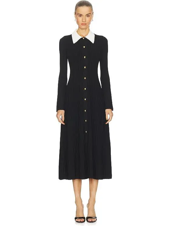 Simkhai Philippa Long Sleeve Midi Dress - Black