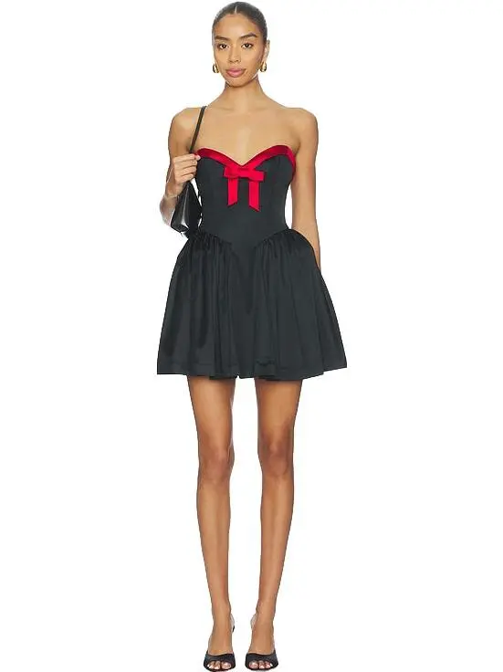 Majorelle Nuria Mini Dress - Black & Red