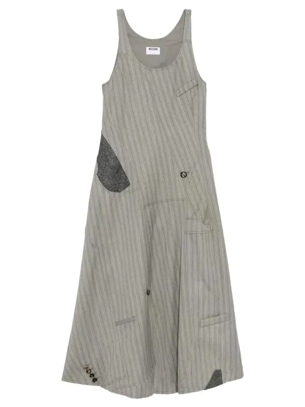 Moschino Asymmetric Sleeveless Dress - Grey