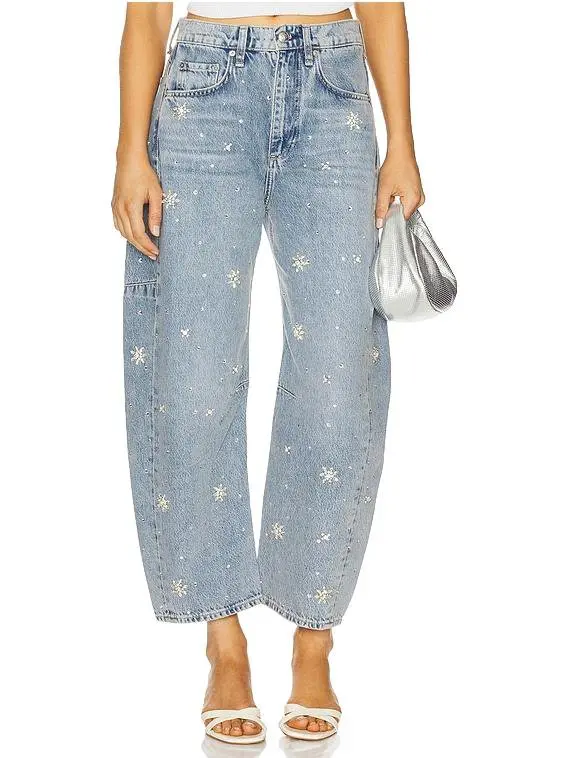 Rag & Bone Charlie Ankle Barrel Jeans - Bond Jewel