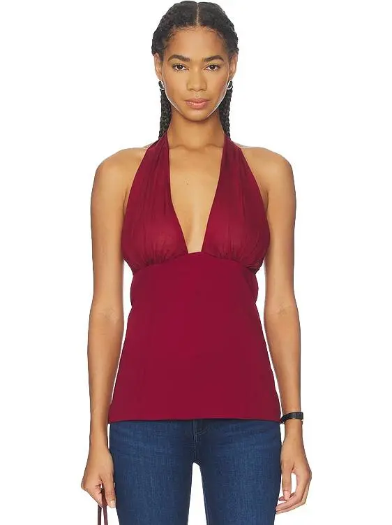 STONE COLD FOX X Bryce Top - Wine Red