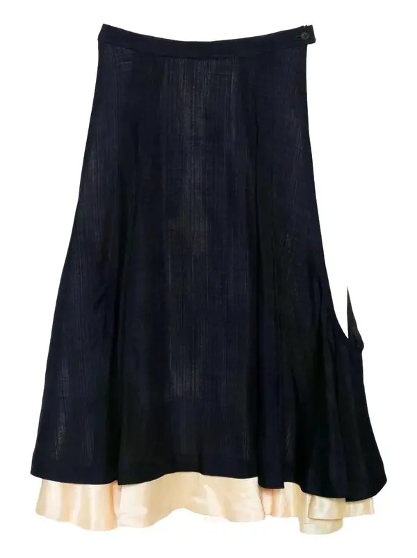 Toga Plain Weave Layered Skirt - Blue