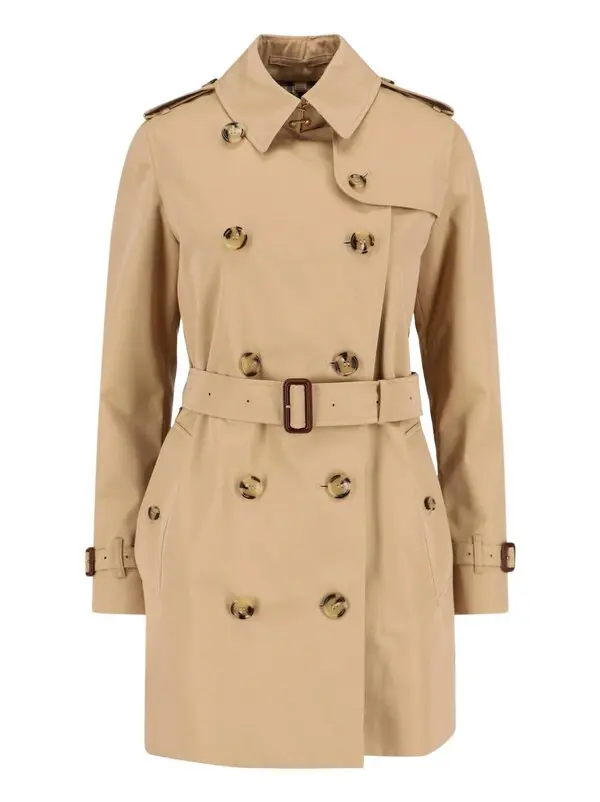Burberry The Kensington Double-breasted Trench Coat - Beige