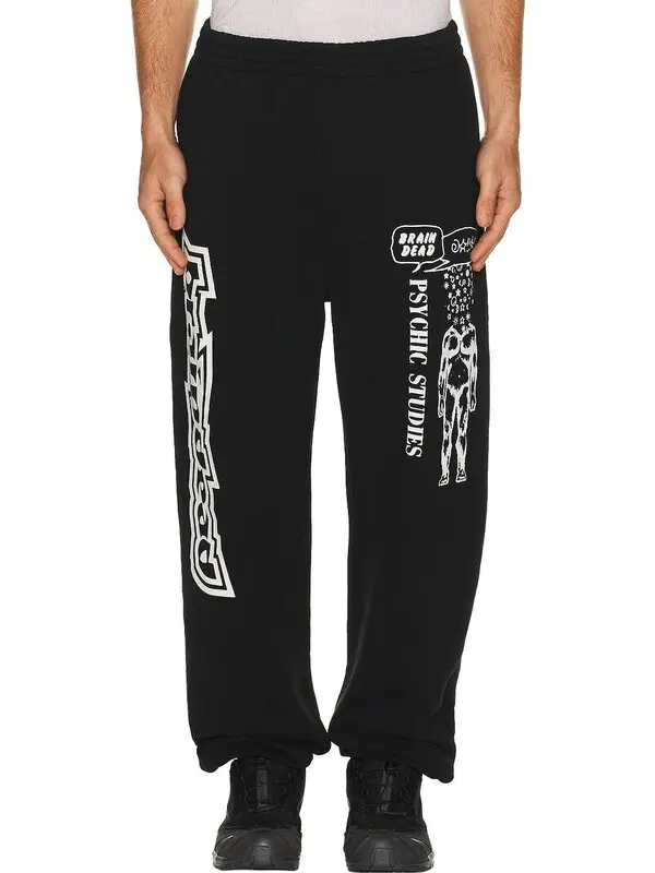 BRAIN DEAD Psychic Studies Sweatpant - Black