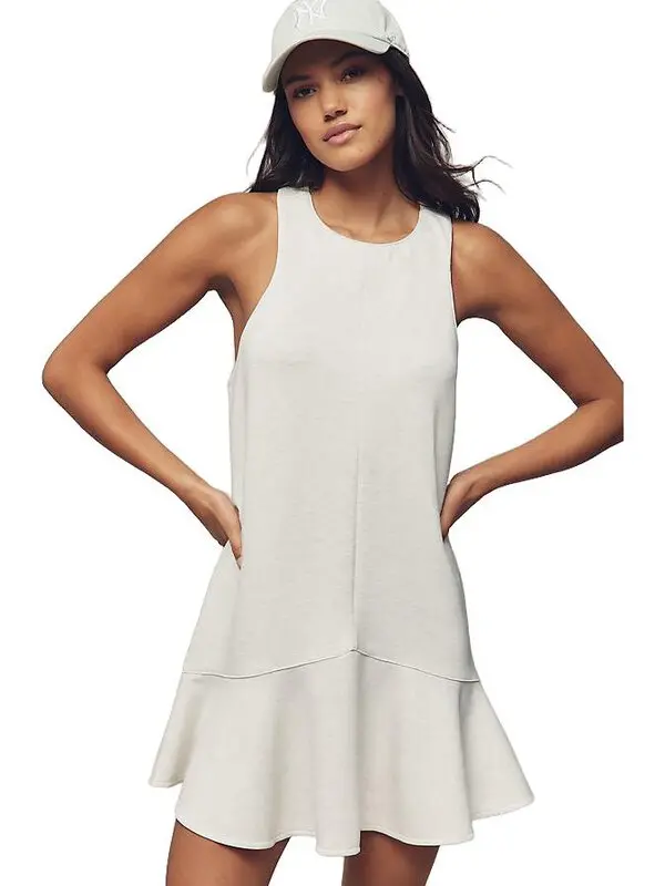 DAILY PRACTICE BY ANTHROPOLOGIE High Twist Sleeveless Mini Dress - Ivory Heather