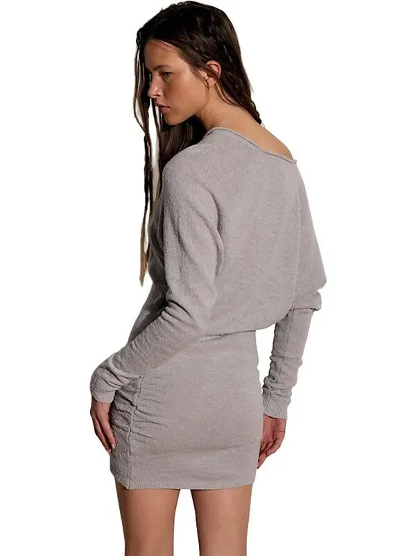 Free People Double Take Sweater Mini Dress - Grey