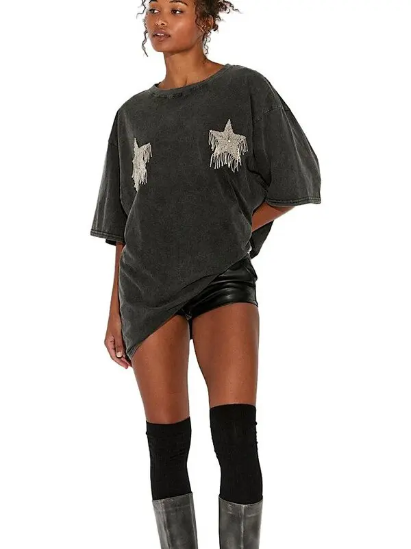 SABBI Sparkle Star Tee - Black