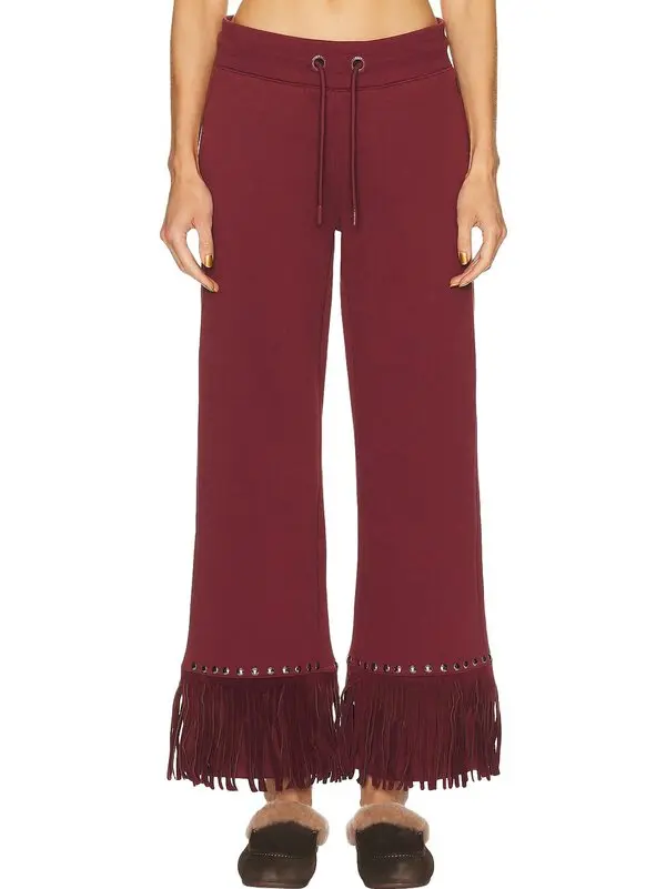 Goldbergh Reign Wide Leg Track Pant - Vino Rosso