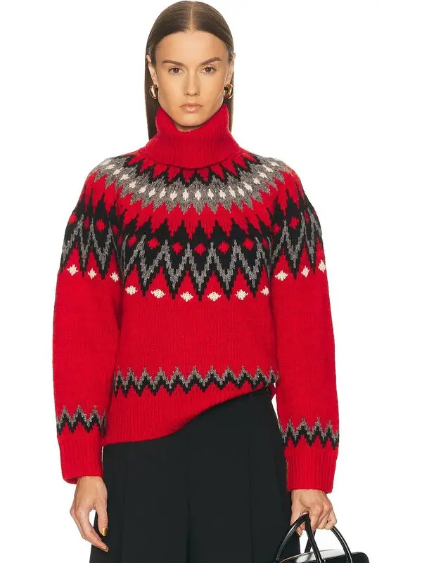 Polo Ralph Lauren Turtleneck Sweater - Fireside Red Multi