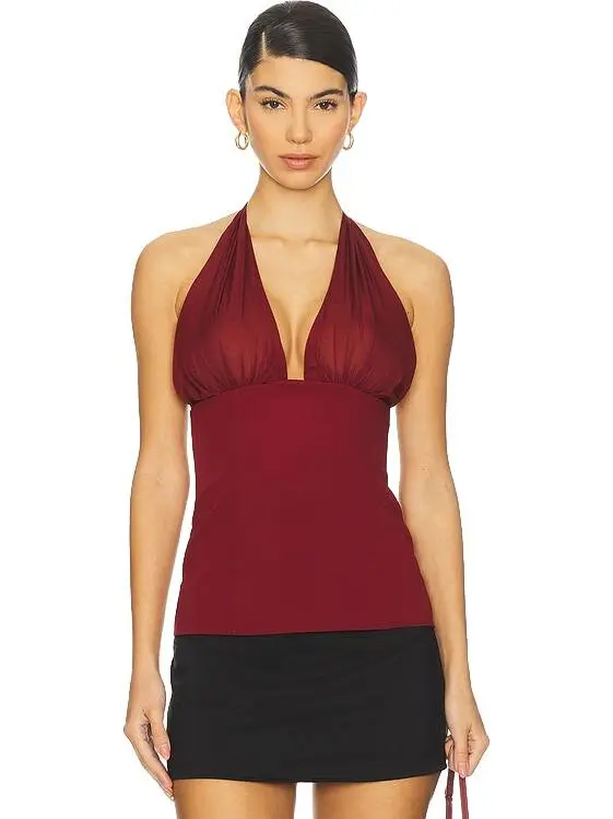 STONE COLD FOX X Revolve Bryce Halter Top - Wine