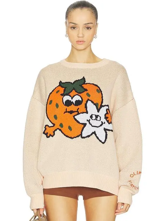 STAY COOL X Olipop Strawberry Vanilla Sweater - Orange