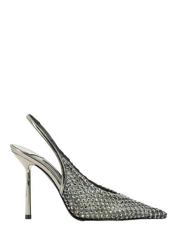 LE SILLA 100mm Gilda Crystal-embellished Slingback Pumps - White