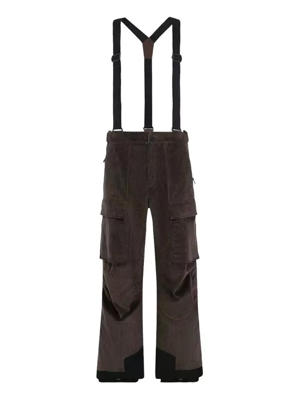 Moncler Corduroy Cargo Ski Trousers - Brown