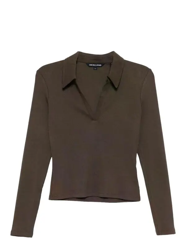 Veronica Beard Long-sleeve Polo - Brown