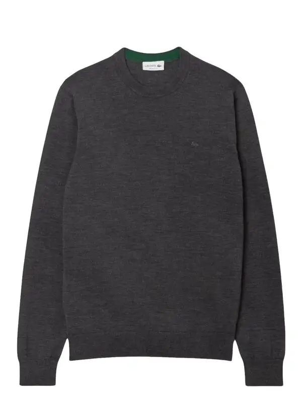 Lacoste Crew-neck Merino-wool Sweater - Grey