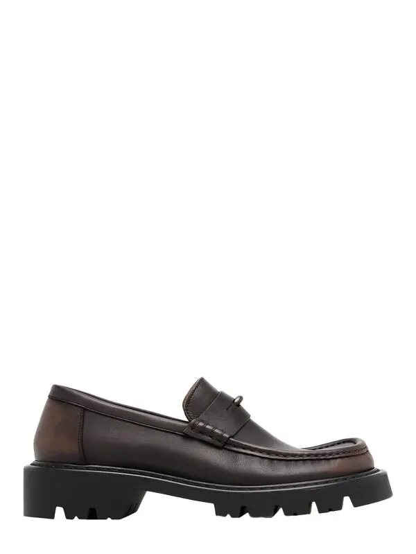 Loewe Sierra Leather Loafers - Dark Brown