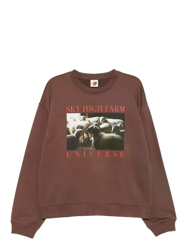 SKY HIGH FARM WORKWEAR Graphic-print Sweater - Brown