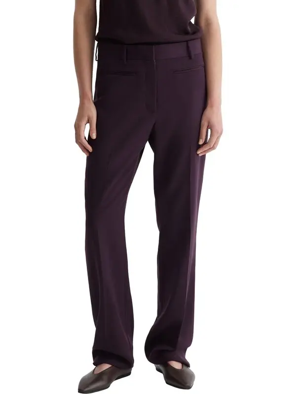 Veronica De Piante Marnie Wool Trousers - Deep Plum