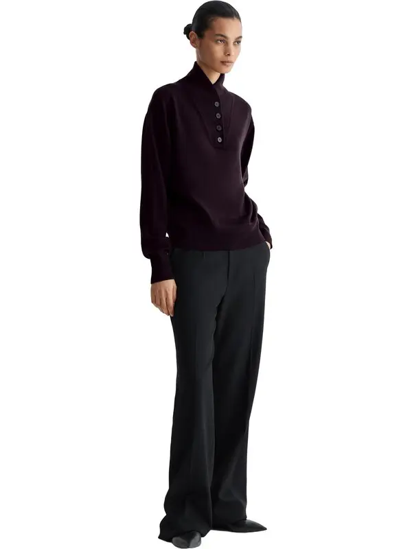 Veronica De Piante Alicia Merino Wool Sweater - Deep Plum