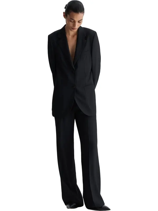 Veronica De Piante Taylor Trouser In Silk - Black
