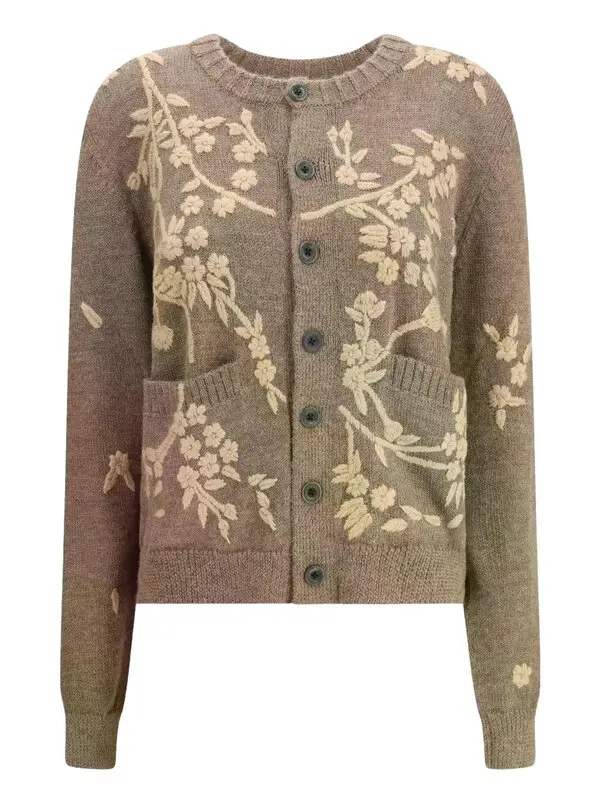 BAZISZT Blossom Cardigan - Brown