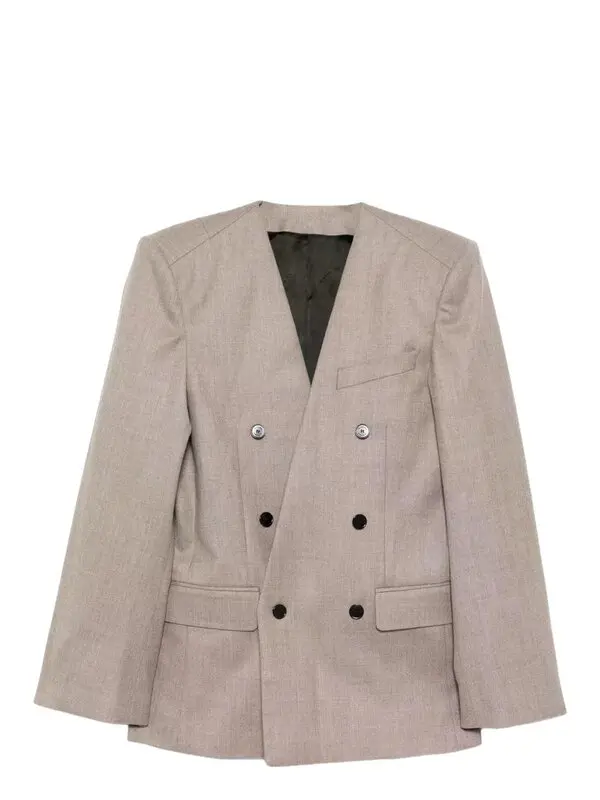 ALAINPAUL Double-breasted Blazer - Neutrals